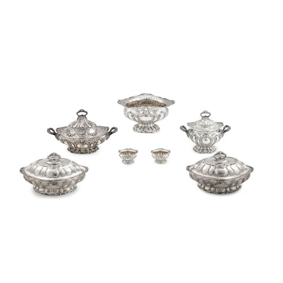 Bonhams : A SUITE OF AMERICAN STERLING SILVER TABLE ARTICLES by Gorham ...