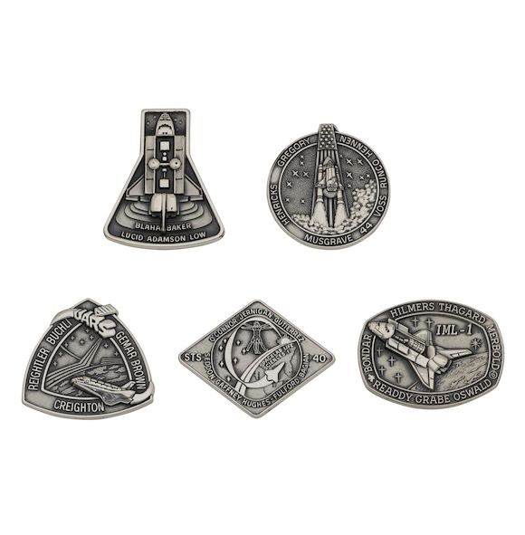Bonhams : SPACE SHUTTLE: ROBBINS SILVER MEDALLION GROUP STS 40, 43, 48 ...