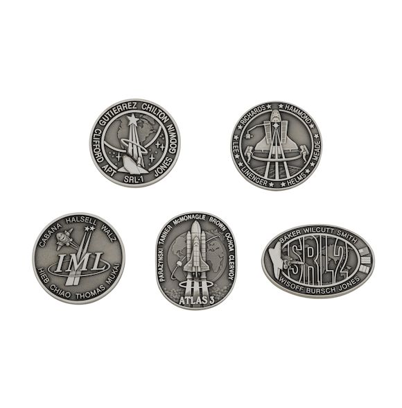 Bonhams : SPACE SHUTTLE: ROBBINS SILVER MEDALLION GROUP STS 59, 65, 64 ...
