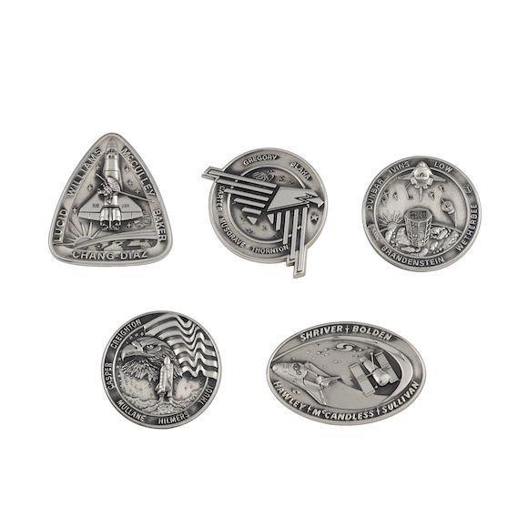 Bonhams : SPACE SHUTTLE ROBBINS SILVER MEDALLION GROUP STS 34, 33, 32 ...