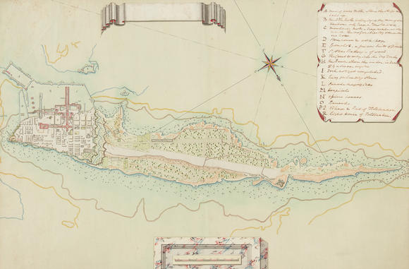 Bonhams Kotlin Island And The Tolbukhin Lighthouse Pen And Watercolor On Paper Unsigned 