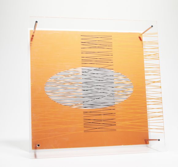 Bonhams : Jesús Rafael Soto (1923-2005); Óvalo en el Rojo, from Serie ...