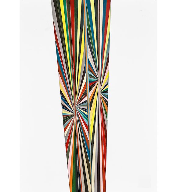 Bonhams : Mark Grotjahn (born 1968) Untitled (Colored Butterfly White ...