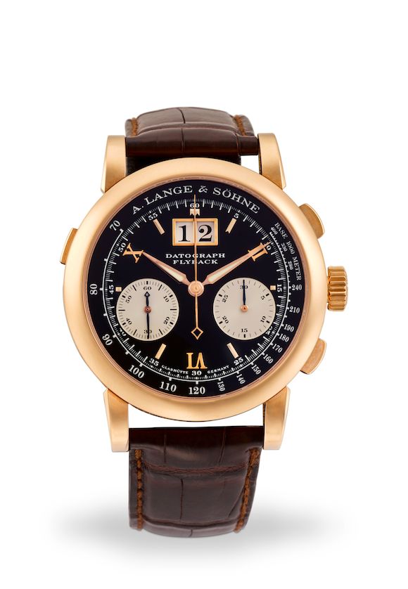 Bonhams : A. LANGE & SÖHNE. A FINE 18K ROSE GOLD FLYBACK CHRONOGRAPH ...