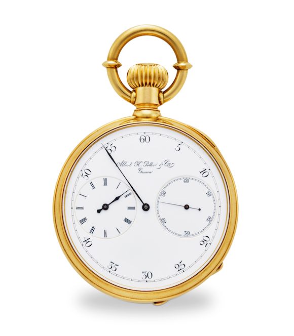 Bonhams : ALBERT H. POTTER & CO., GENEVA. A VERY FINE AND RARE 18K GOLD ...