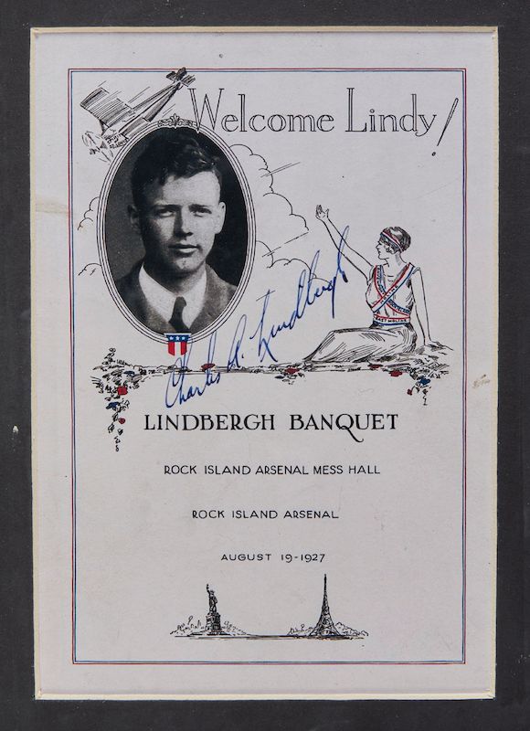 Bonhams : LUCKY LINDY BANQUET ANNOUNCEMENT. LINDBERGH, CHARLES. 1902 ...