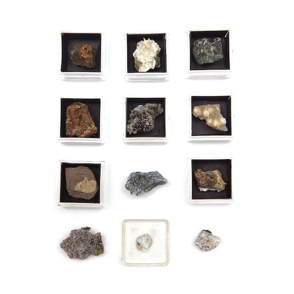 Bonhams : Group of Twelve Micro-Mount Minerals From Canada, the United ...