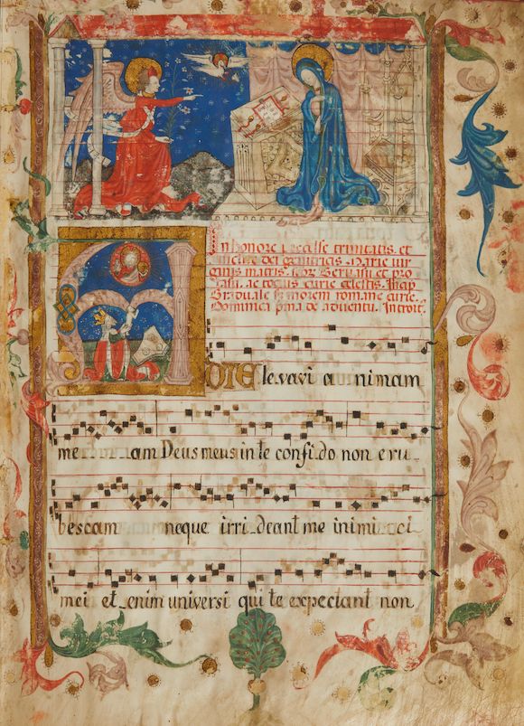 Bonhams : GRADUAL FOR THE USE OF ROME. Illuminated manuscript on vellum ...