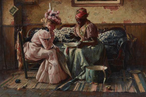 Bonhams : Harry Herman Roseland (American, 1866-1950) The card reader ...