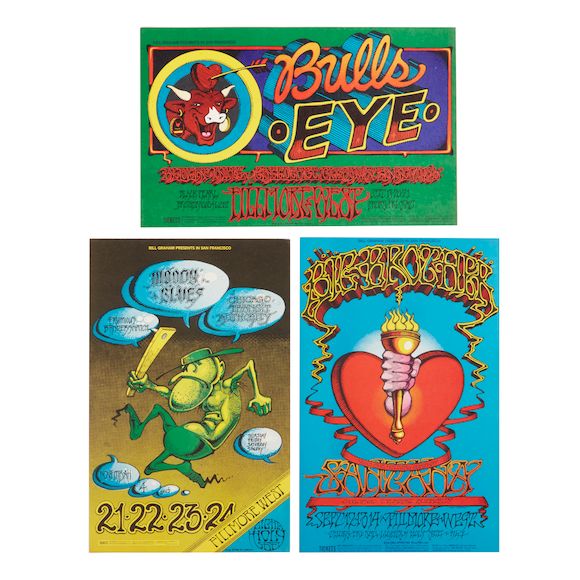 Bonhams : Six Rick Griffin posters for Bill Graham Productions and ...