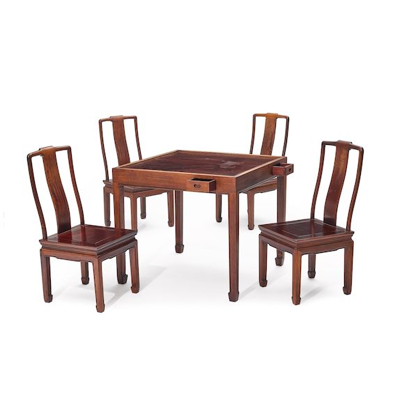 Bonhams : A Mahjong table and chairs 20th century (5)