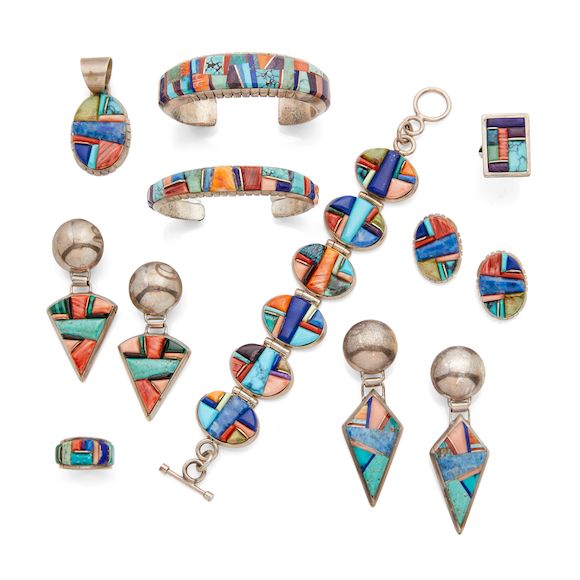 Bonhams : A group of Lynol Yellowhorse jewelry