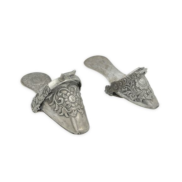 Bonhams : TWO SPANISH COLONIAL SILVER LADIES SIDE SADDLE STIRRUPS ...
