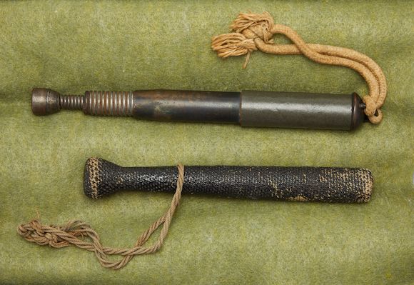 Bonhams : WARTIME SECRET SERVICES: OSS EXPANDABLE STEEL SPRING BATON ...