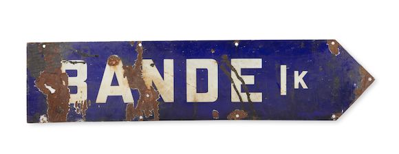 Bonhams : WORLD WAR II: BATTLE OF THE BULGE. Directional road sign ...