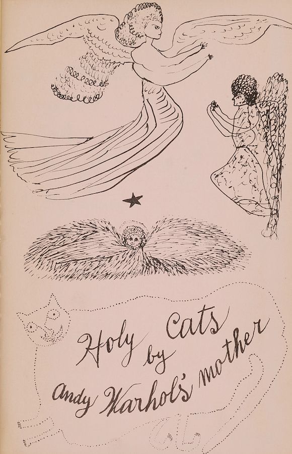 Bonhams : HOLY CATS INSCRIBED WITH DRAWING. WARHOL, ANDY. 1928-1987 ...