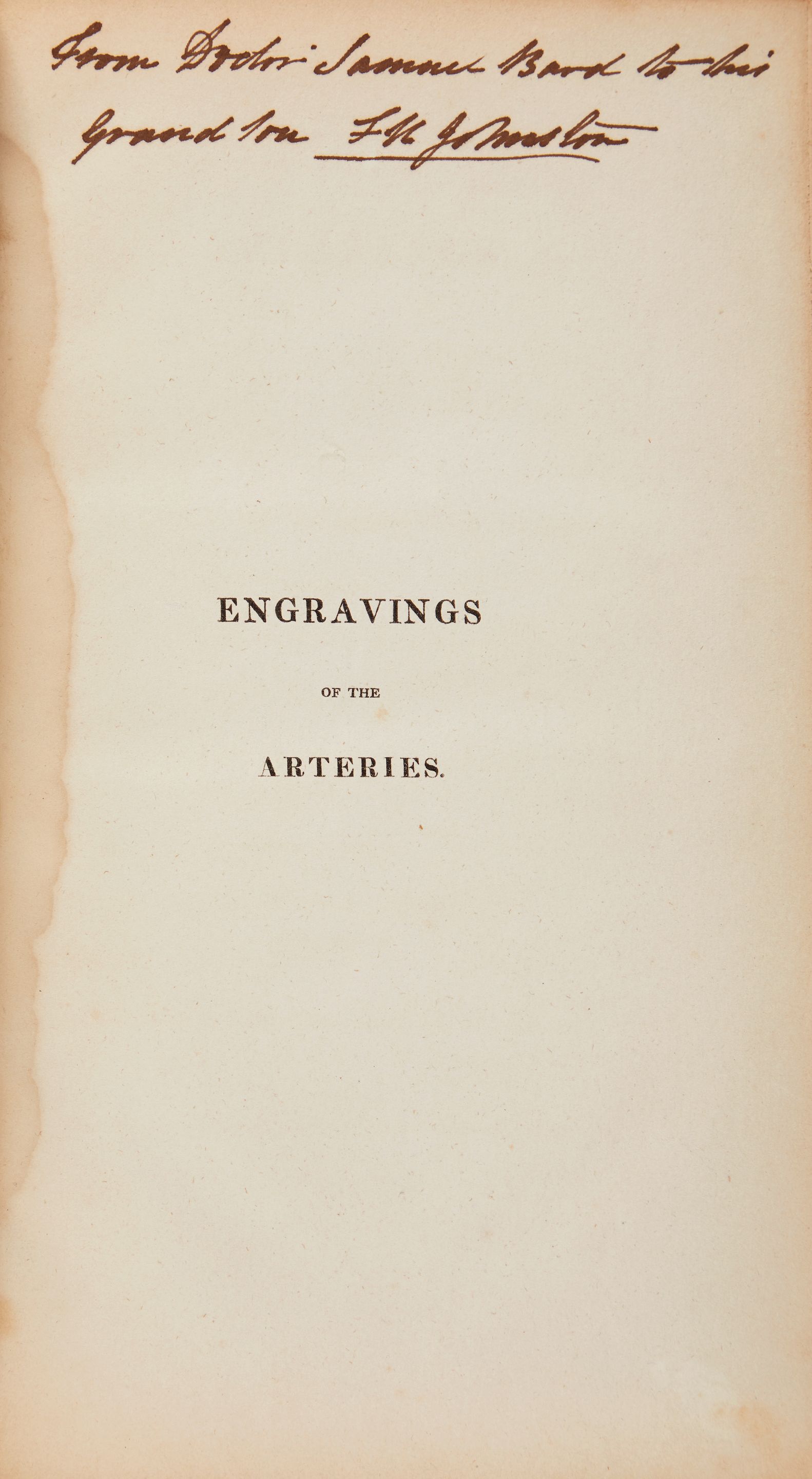 Bonhams : BARD, SAMUEL. 1742-1821. PRESENTATION COPY. BELL, CHARLES ...