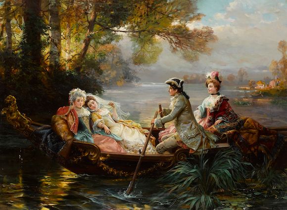 Bonhams : Cesare Auguste Detti (Italian, 1847-1914) The boating party ...