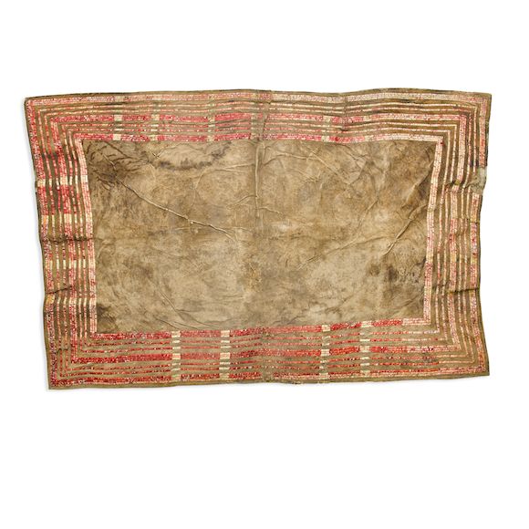 Bonhams : A Sioux or Cheyenne quilled saddle blanket