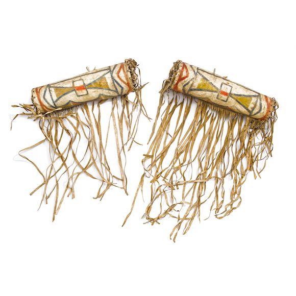 Bonhams : A pair of Blackfoot parfleche cylinder cases