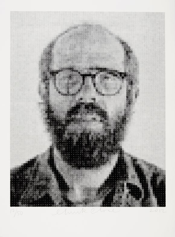 Bonhams : Chuck Close (born 1940); Self-Portrait;