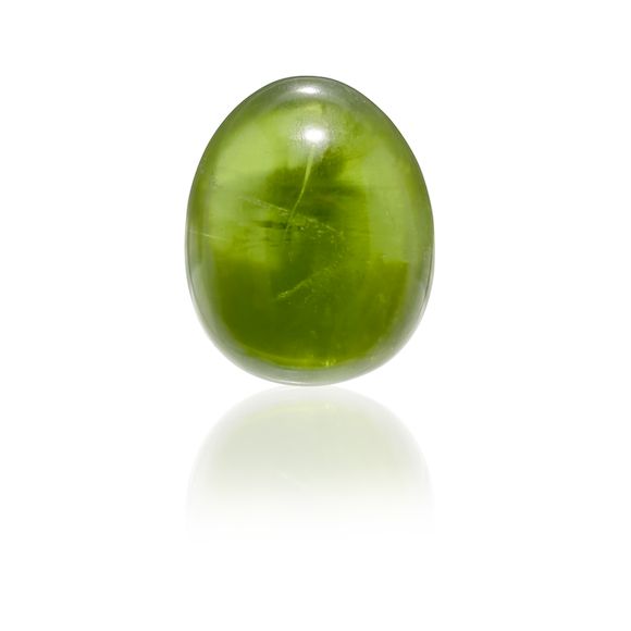 Bonhams : Miniature Peridot Egg-form Carving