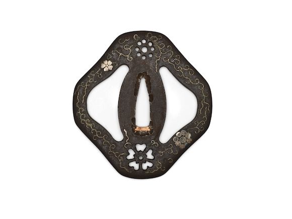 Bonhams : A HIGO TSUBA Edo period (1615-1868), 19th century