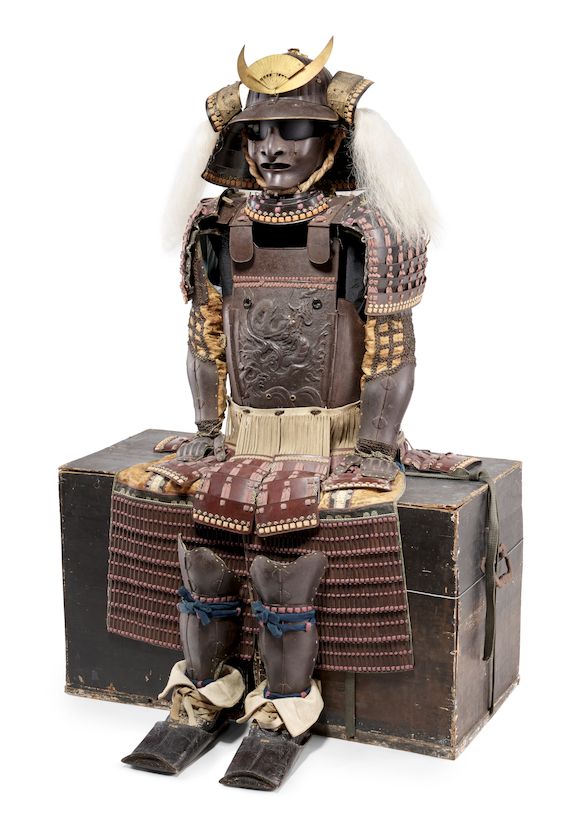 Bonhams : A Fine russet-iron uchidashi (repoussé) armor The do (cuirass ...