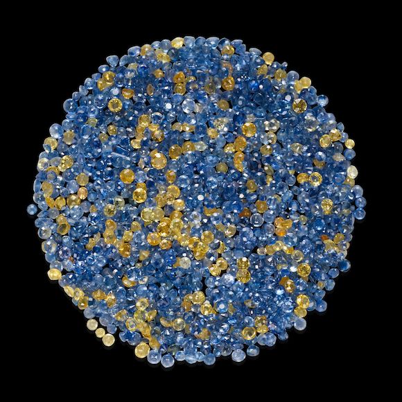 Bonhams : Blue and Yellow Sapphire Melee