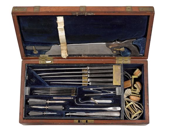 Bonhams : SCIENTIFIC INSTRUMENTS. A military surgeon's chest with a set ...