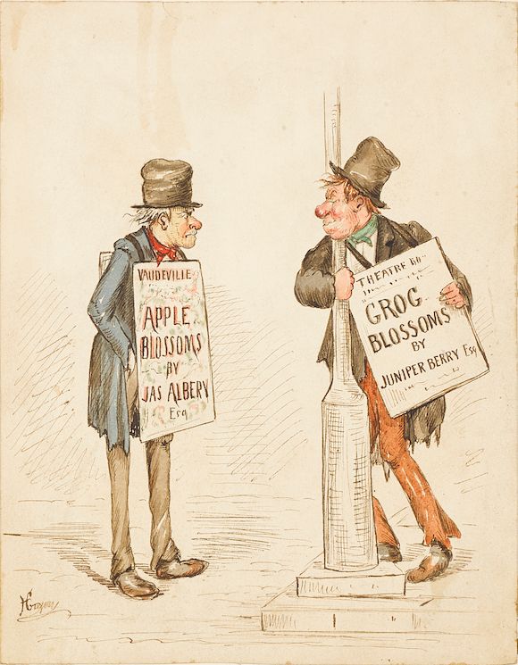 Bonhams : 19TH CENTURY COMIC WATERCOLORS. GREGORY, H. Fl. 1860s. Album ...