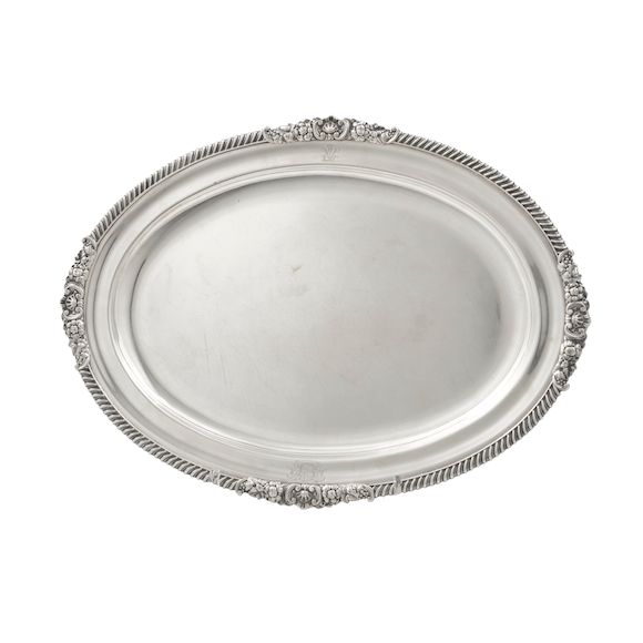 Bonhams : A GEORGE III SILVER OVAL TRAY by James Kirby & Joseph ...