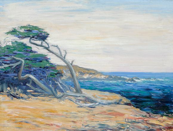 Bonhams : Lillie May Nicholson (1884-1964) Fallen Cypress at Blue Inlet ...