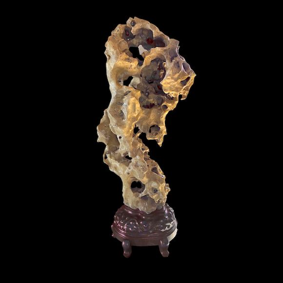 Bonhams : Taihu Limestone Scholar's Rock on Base