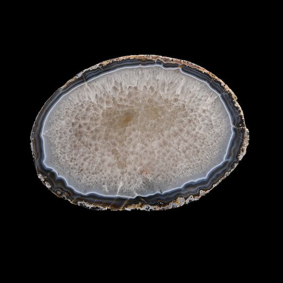 Bonhams : Large Agate Geode Slab with Agatized Border