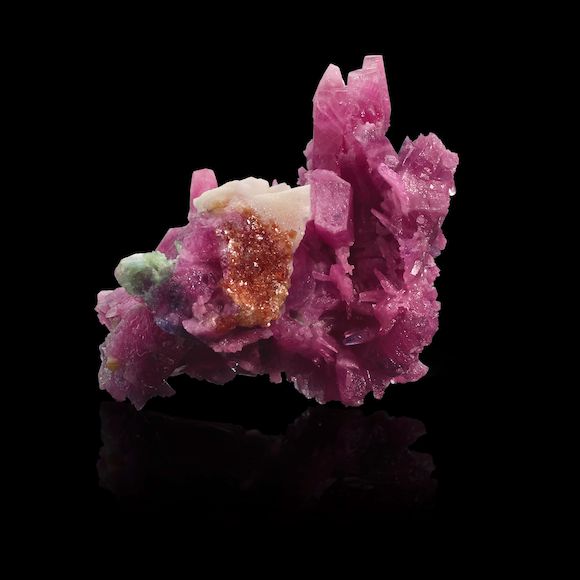 Bonhams : Ruby Crystal Cluster--"The Ruby Crystal Cathedral"