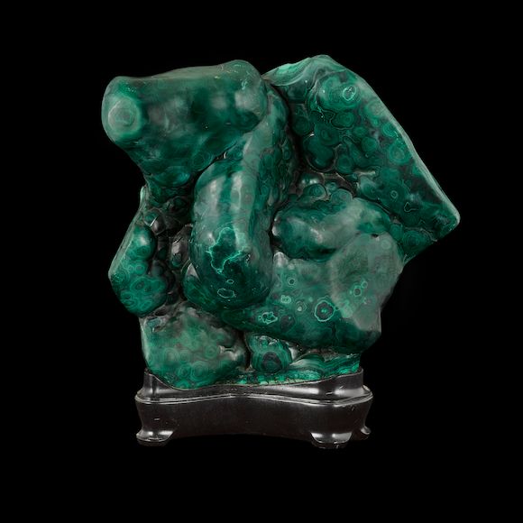 Bonhams : Large and Impressive Malachite Specimen