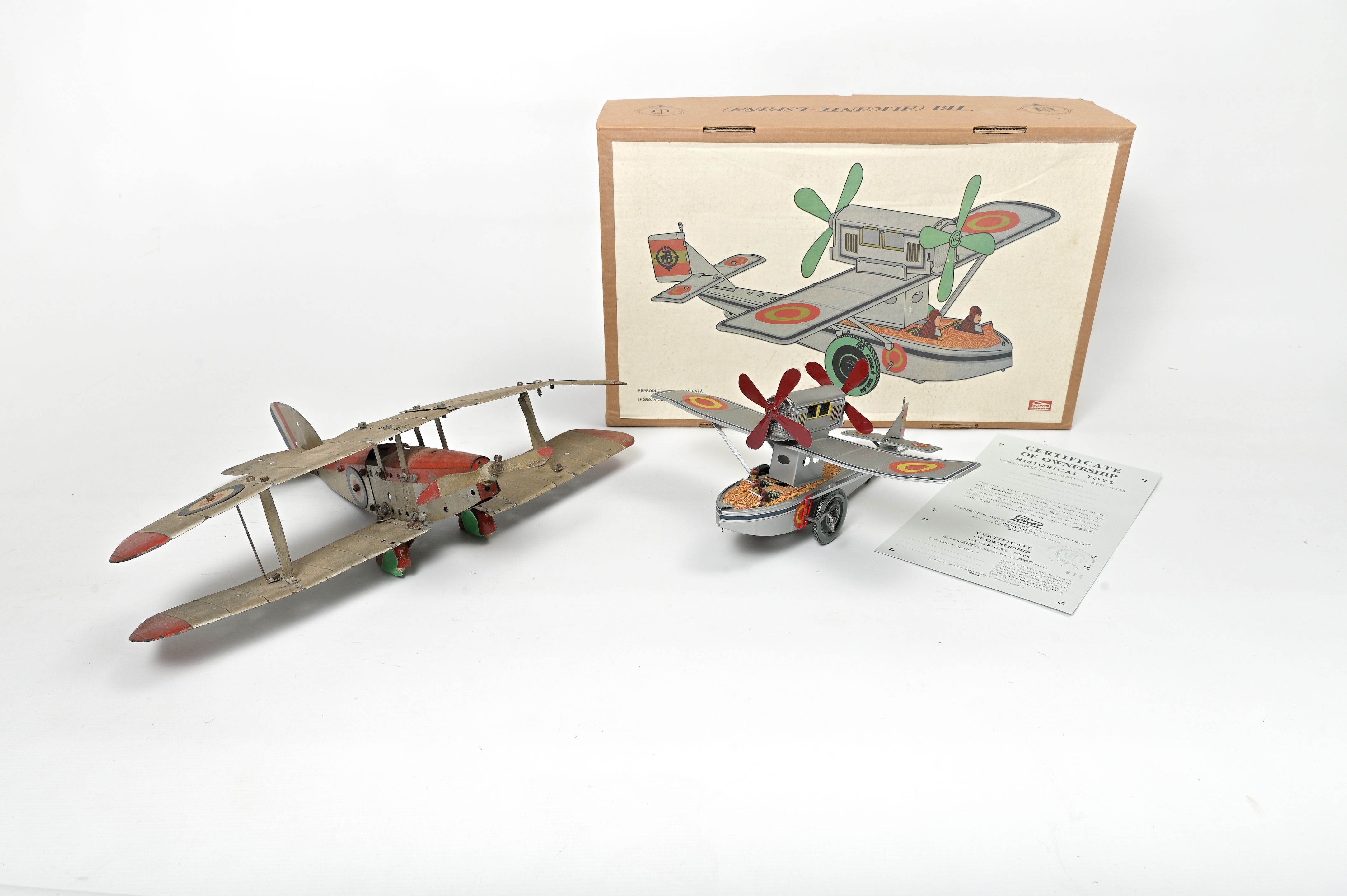 Bonhams Cars : A Meccano biplane constructed model, British 1930s,