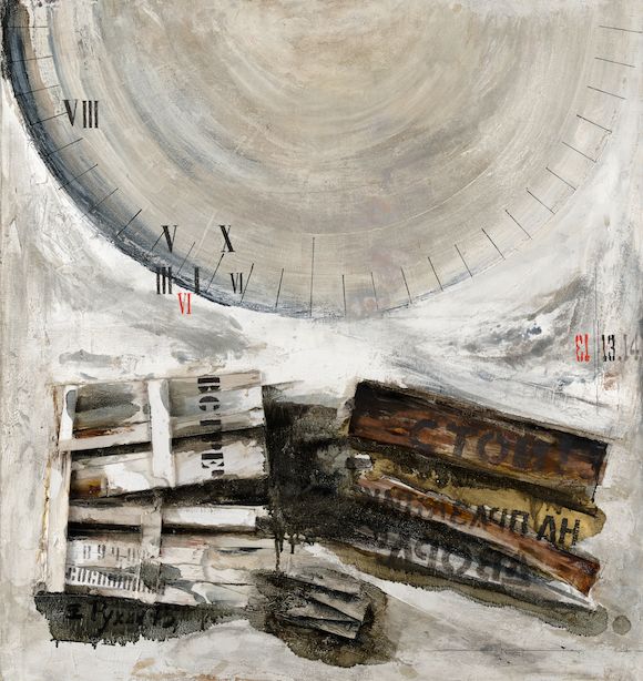 Bonhams : Evgeny Rukhin (Russian, 1943-1976) Collage composition with a ...