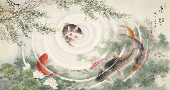 Bonhams : Li Jingwen (20th century) Two paintings of Fauna