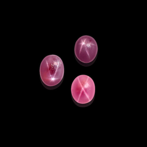 Bonhams : Three Rare Star Spinels