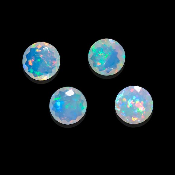 Bonhams : Four Faceted Crystal Opals