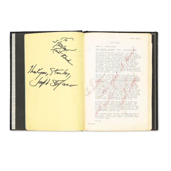 Bonhams : A Psycho working screenplay, signed by Janet Leigh, Robert ...