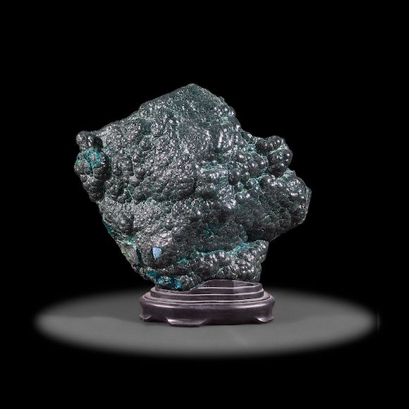 Bonhams : Black Botryoidal Malachite Specimen