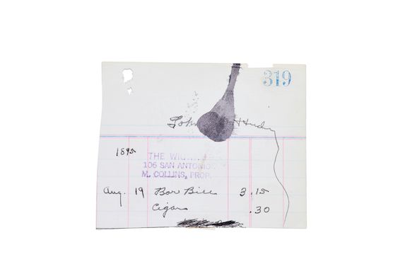 Bonhams : THE FINAL SIGNATURE OF JOHN WESLEY HARDIN. HARDIN, JOHN ...