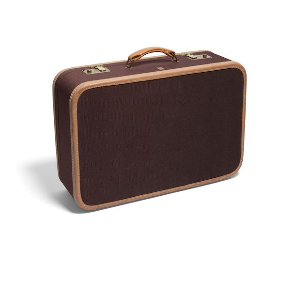 Bonhams : A NEVERBREAK USA BROWN HARDCASE SUITCASECirca 1940s