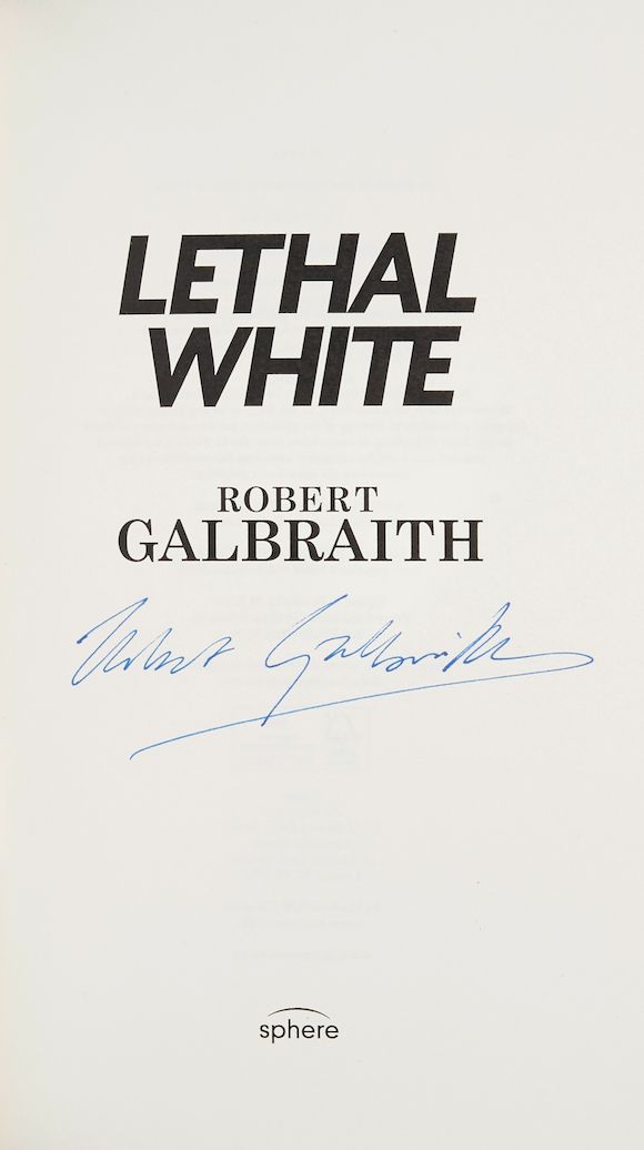 Bonhams : ROWLING, J.K. WRITING AS ROBERT GALBRAITH. 4 titles, all ...