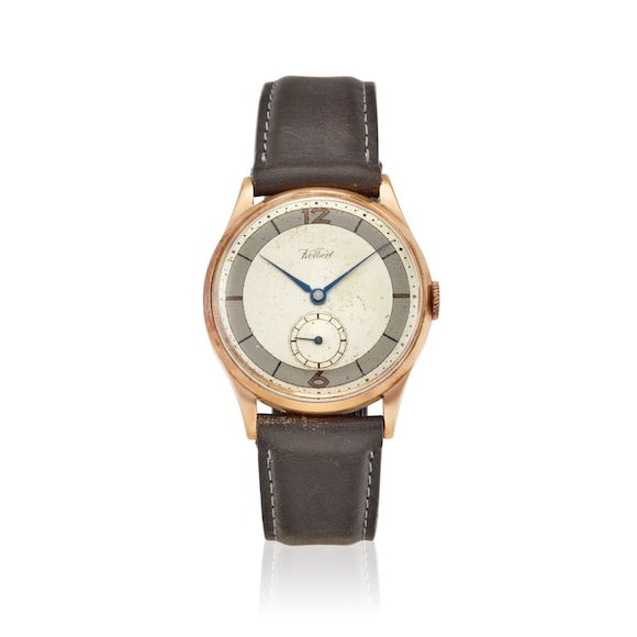 Bonhams : KELBERT. AN 18K ROSE GOLD MANUAL WRISTWATCHc.1950s