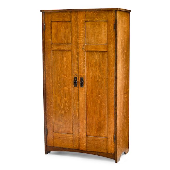 Bonhams : Gustav Stickley (1858-1942) Child's Wardrobecirca 1907model ...