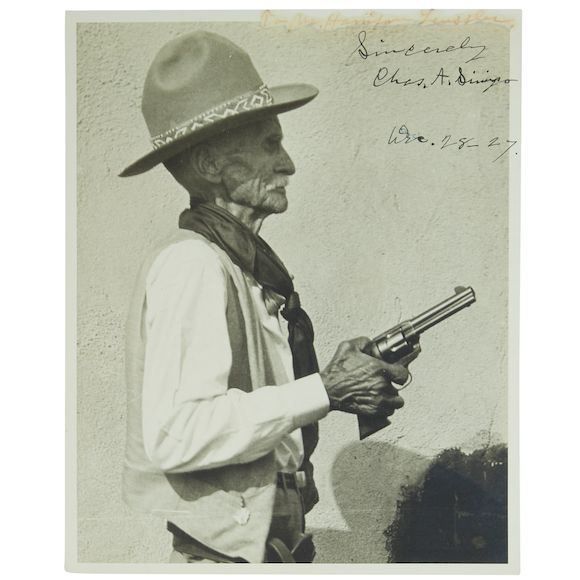 Bonhams : CHARLIE SIRINGO PHOTOGRAPH. Photograph Signed and Inscribed ...